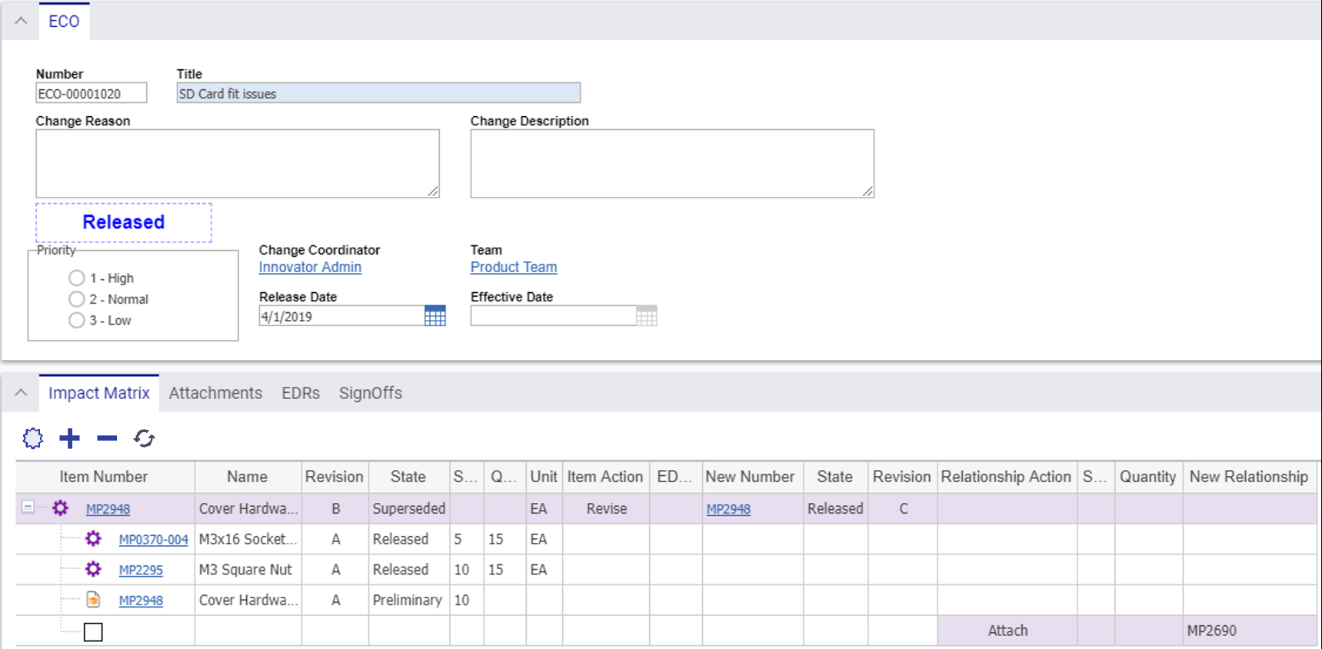 Express Change Management